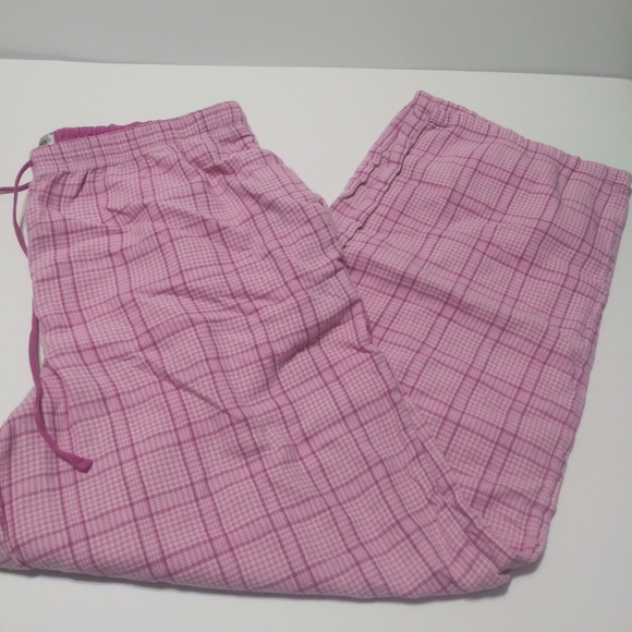Pants & Jumpsuits | Sale Pink Plaid Wide Leg Pajama Pants | Poshmark